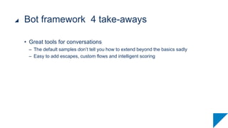 Help et phone home, building bots with Microsoft Bot Framework 4. | PPT