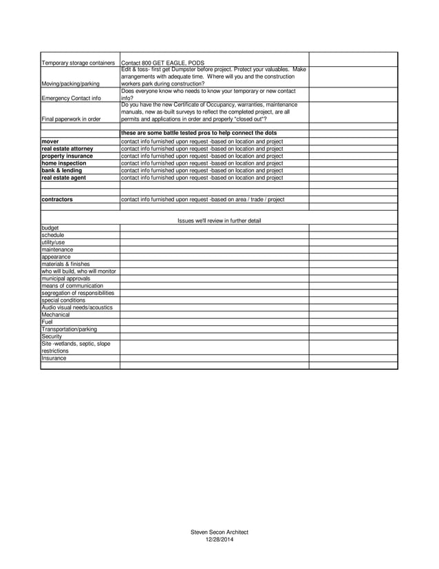 Helpful planning chart for your construction project | PDF | Apartments ...