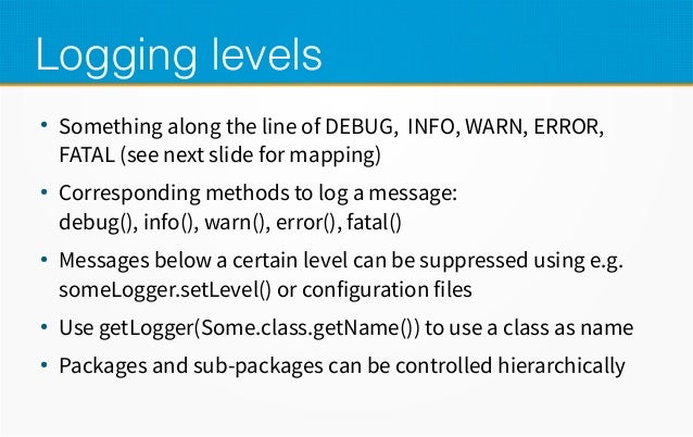 Helpful logging with Java Helpful logging with Java
