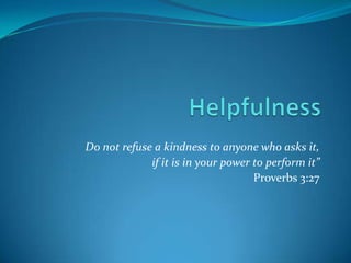 Helpfulness | PPTX
