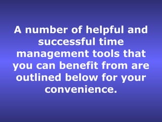 Helpful Time Management Tools | PPT