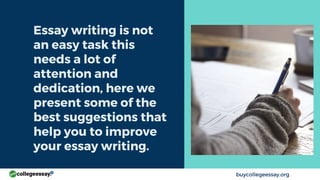 Helpful tips to improve essay writing | PPT