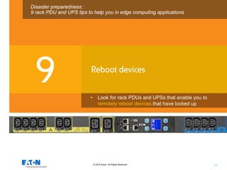 9 Rack PDU and UPS Tips: Disaster Preparedness | PDF