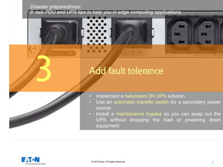 9 Rack PDU and UPS Tips: Disaster Preparedness | PDF