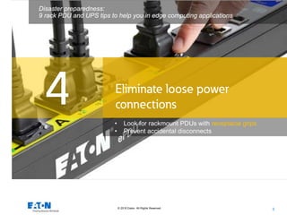 9 Rack PDU and UPS Tips: Disaster Preparedness | PDF