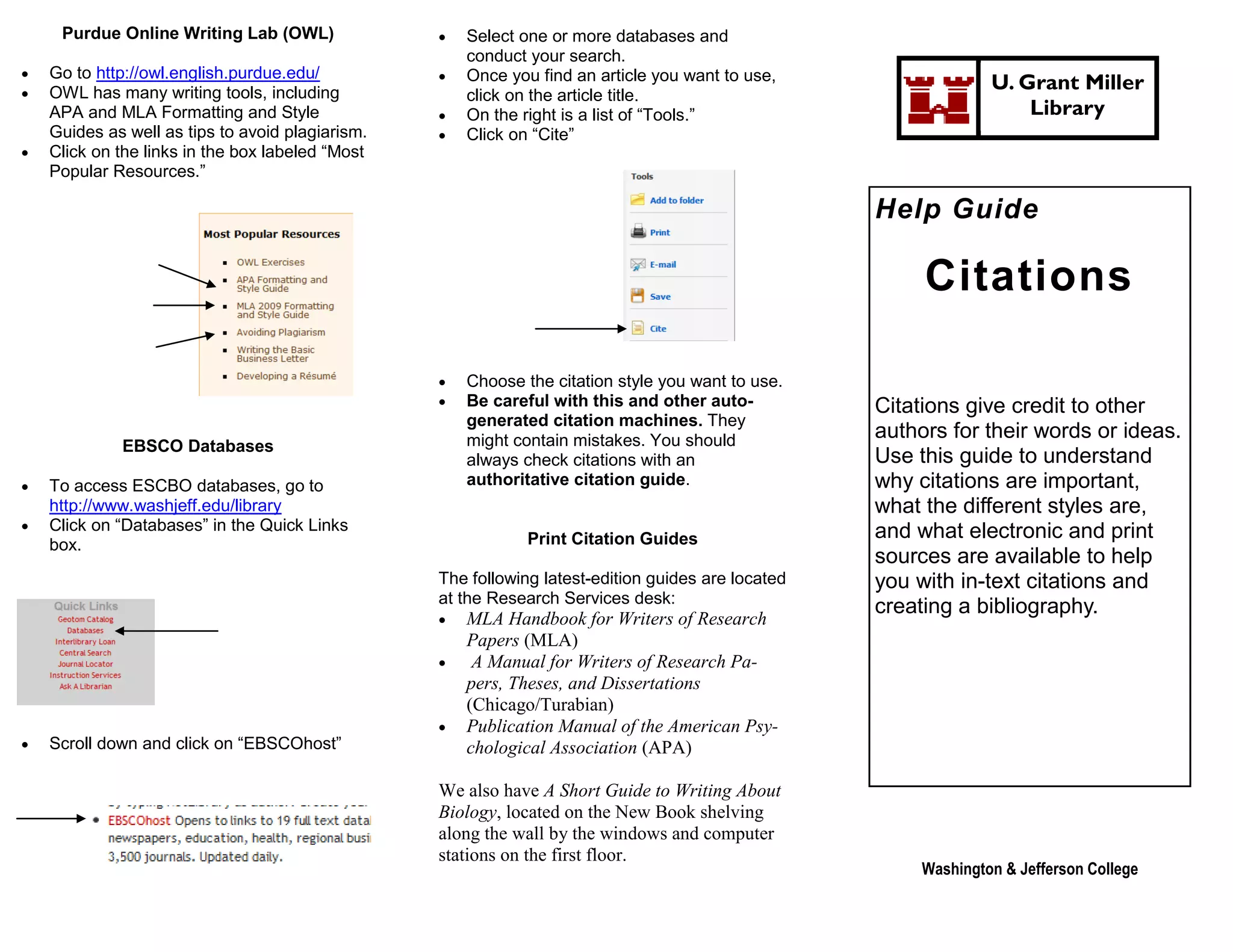 Help Guide for Citations | PDF