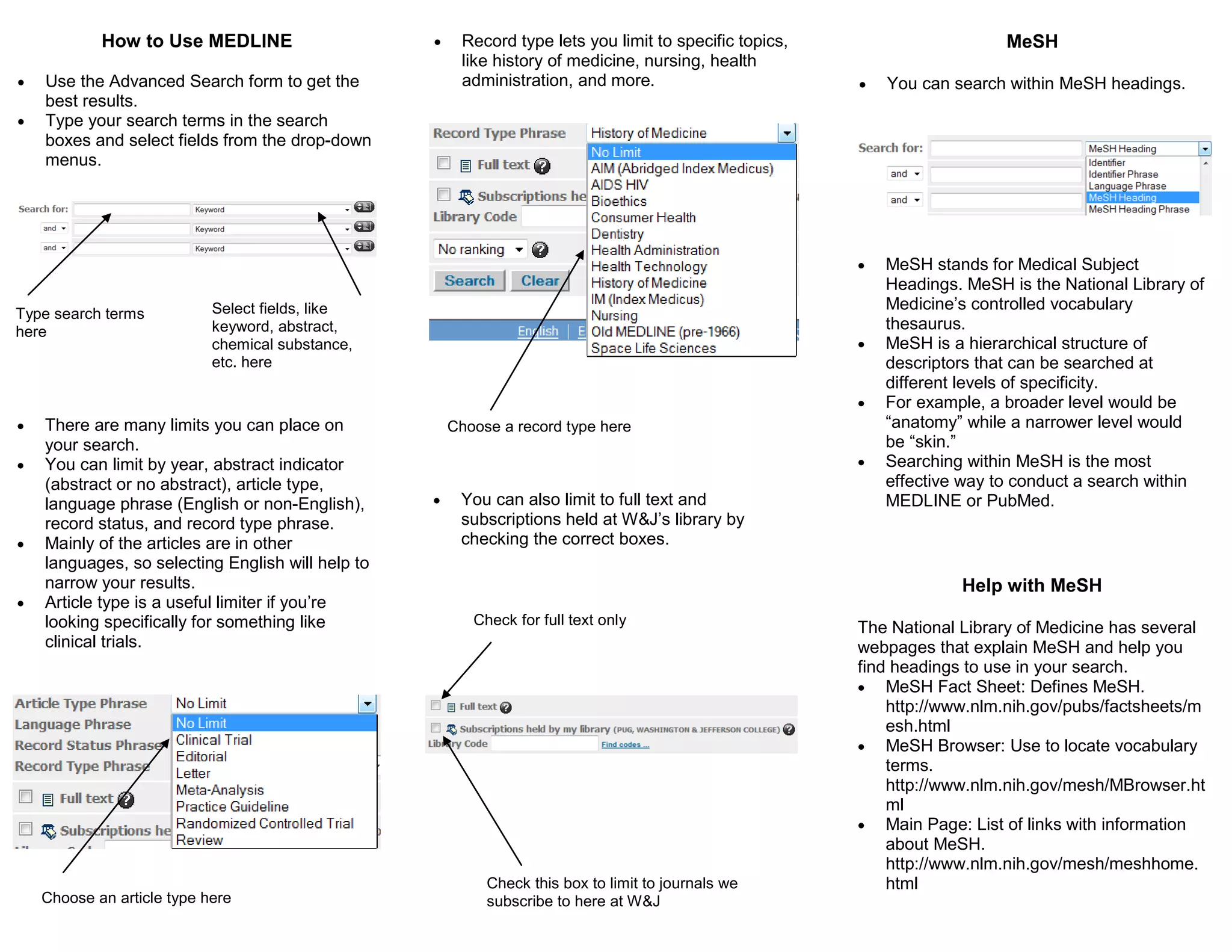 MEDLINE Help Guide | PDF