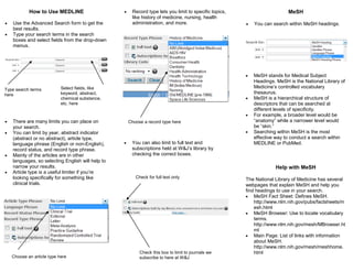 MEDLINE Help Guide | PDF