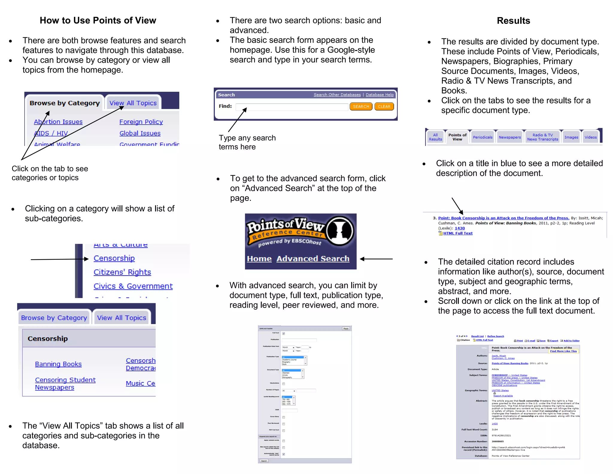 Points of View Help Guide | PDF | Search | Internet