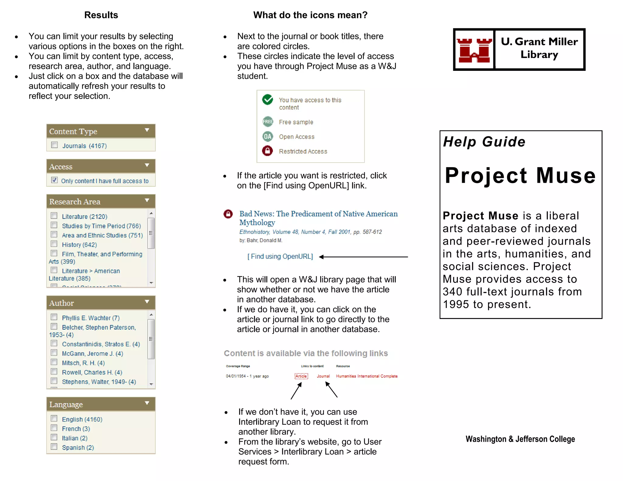 Project Muse Help Guide | PDF