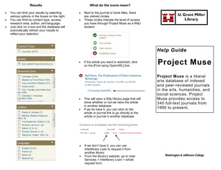 Project Muse Help Guide | PDF