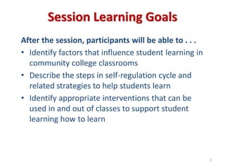 Helping Students Learn to Learn | PPTX