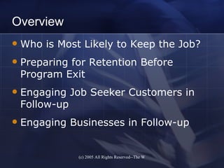 Helping Them Keep the Job | PPT