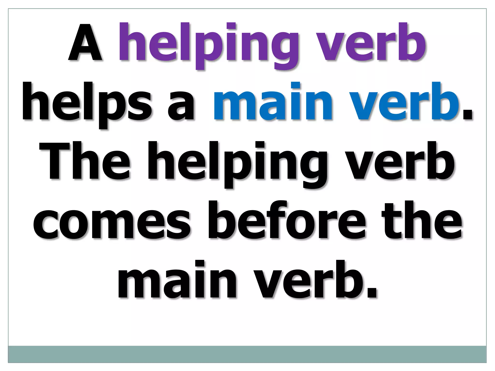 Helping verbs-power point | PDF