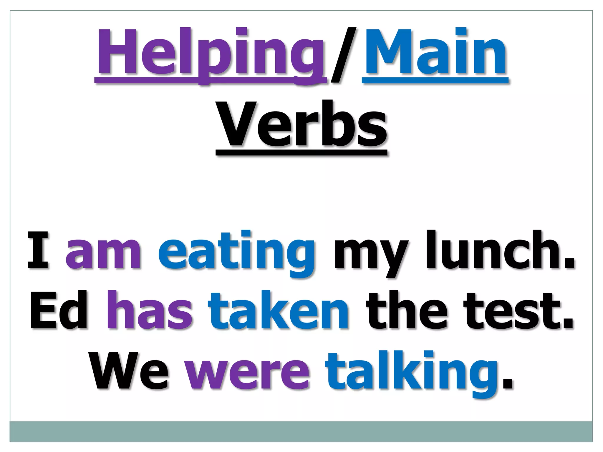 Helping verbs-power point | PDF
