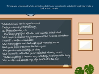 Helping a Child Aged Between 5 and 11 Return to School After a Brain ...