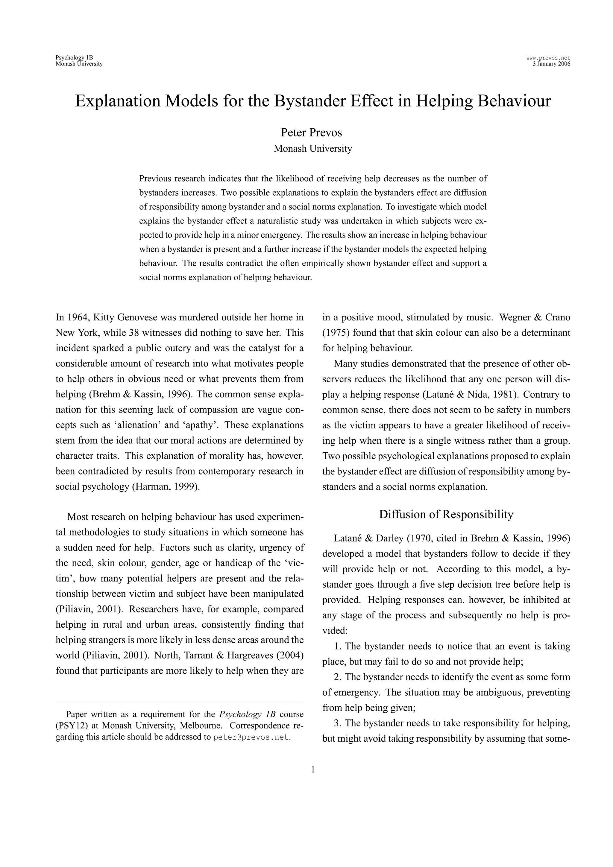 Helping behaviour | PDF