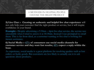 Helping customers choose right products | PPTX