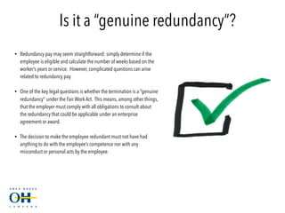 Helping employers and employees with redundancy pay | PPT