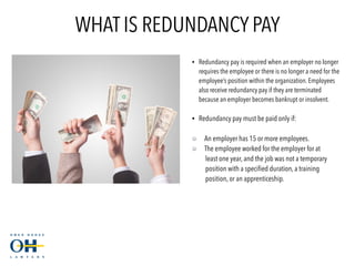 Helping employers and employees with redundancy pay | PPT