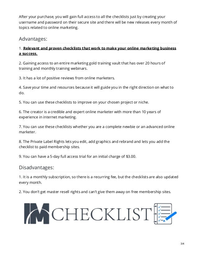 Houdini's Guide To Membership Checklist