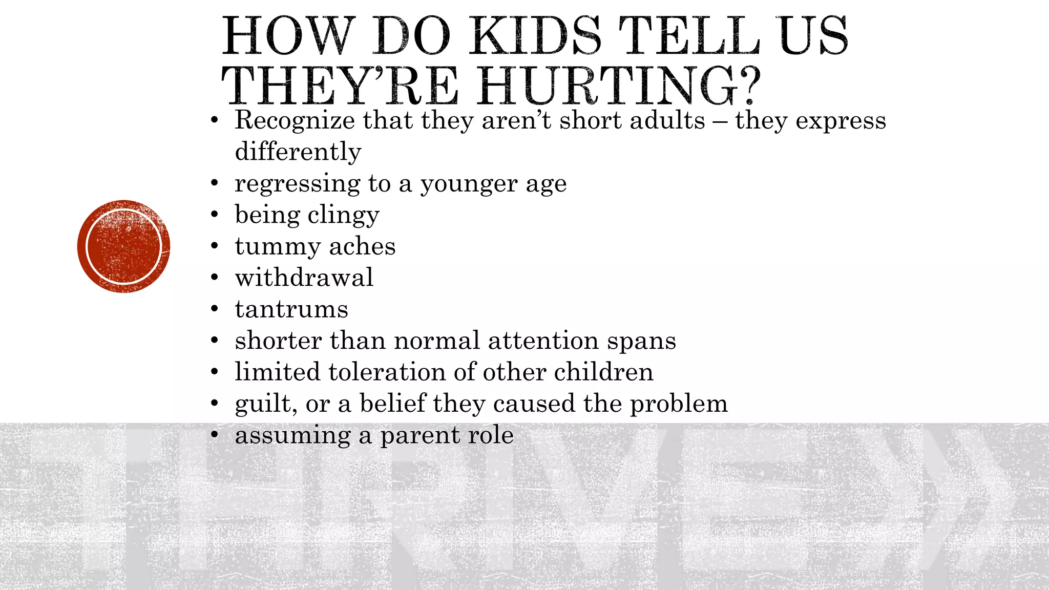 Helping hurting kids | PPT