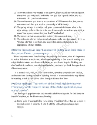 Helping implementer dealing with famous siebel based system messages and errors | PDF | Web ...