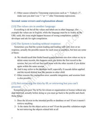 Helping implementer dealing with famous siebel based system messages and errors | PDF | Web ...