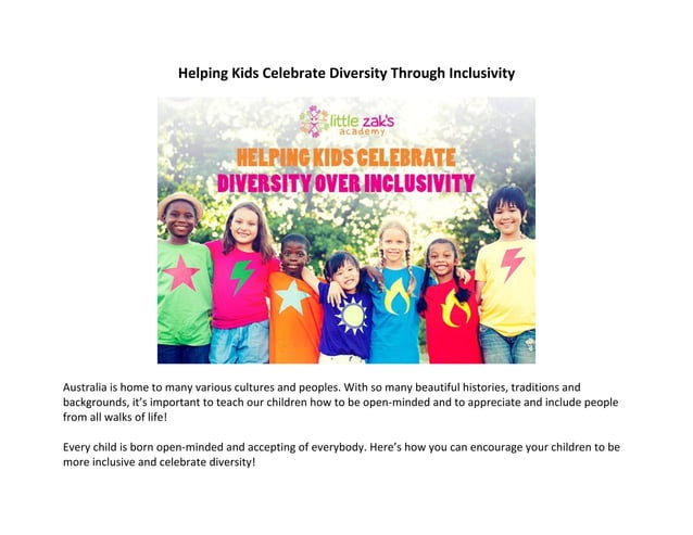 Helping Kids Celebrate Diversity Through Inclusivity | PPT