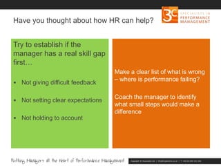 Helping managers handle poor performance - top tips from 3C Performance ...