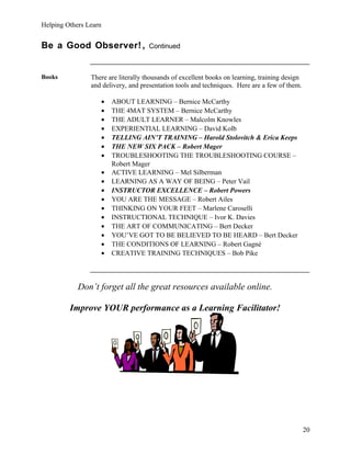 Helping others learn | PDF