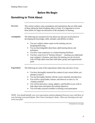 Helping others learn | PDF