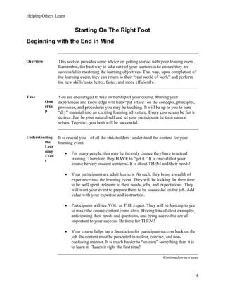 Helping others learn | PDF