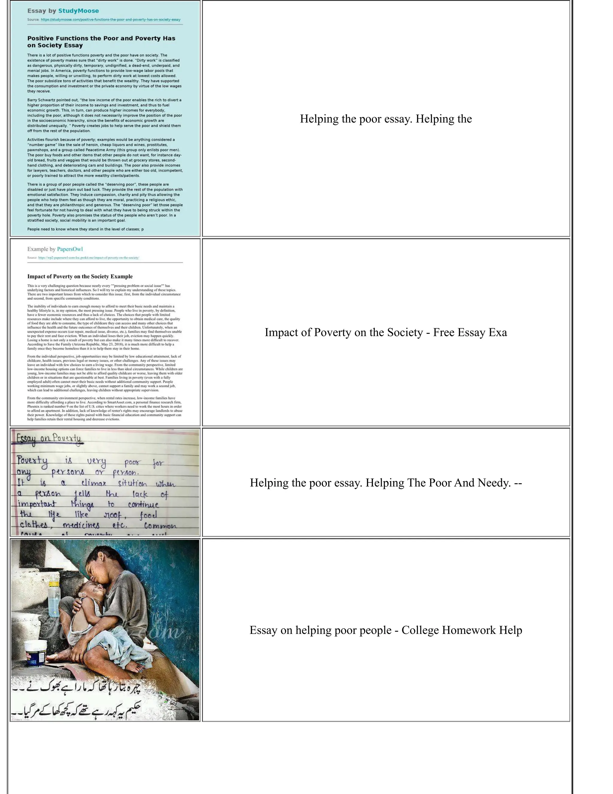 Helping Poor People Essay | PDF