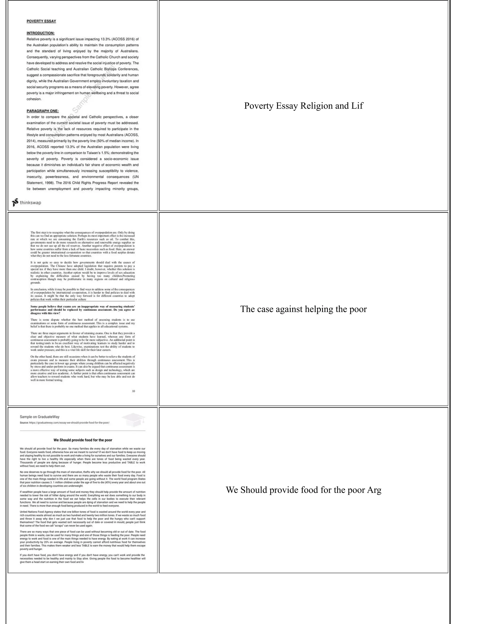 Helping Poor People Essay | PDF