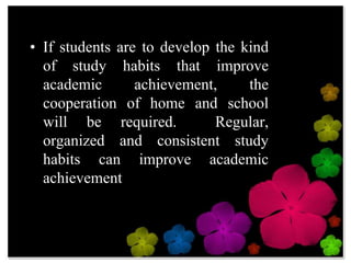Helping students dvelop good study habits | PPT