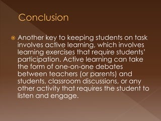 Helping Students Stay on Task | PPTX