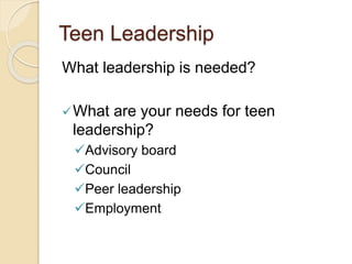 Helping Teens Understand the Value of Leadership | PPTX
