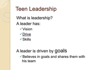 Helping Teens Understand the Value of Leadership | PPTX