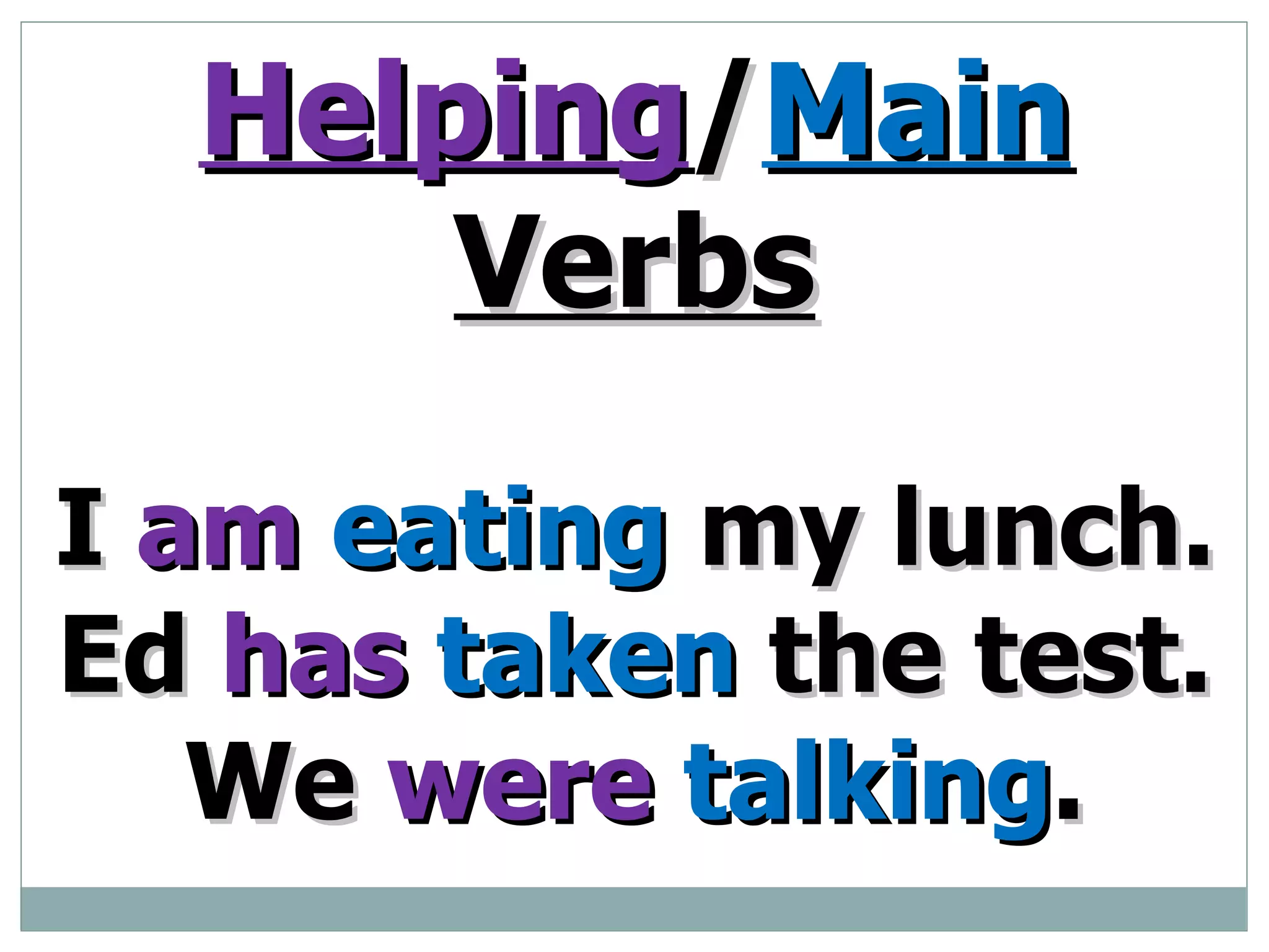 Helping verbs | PPT
