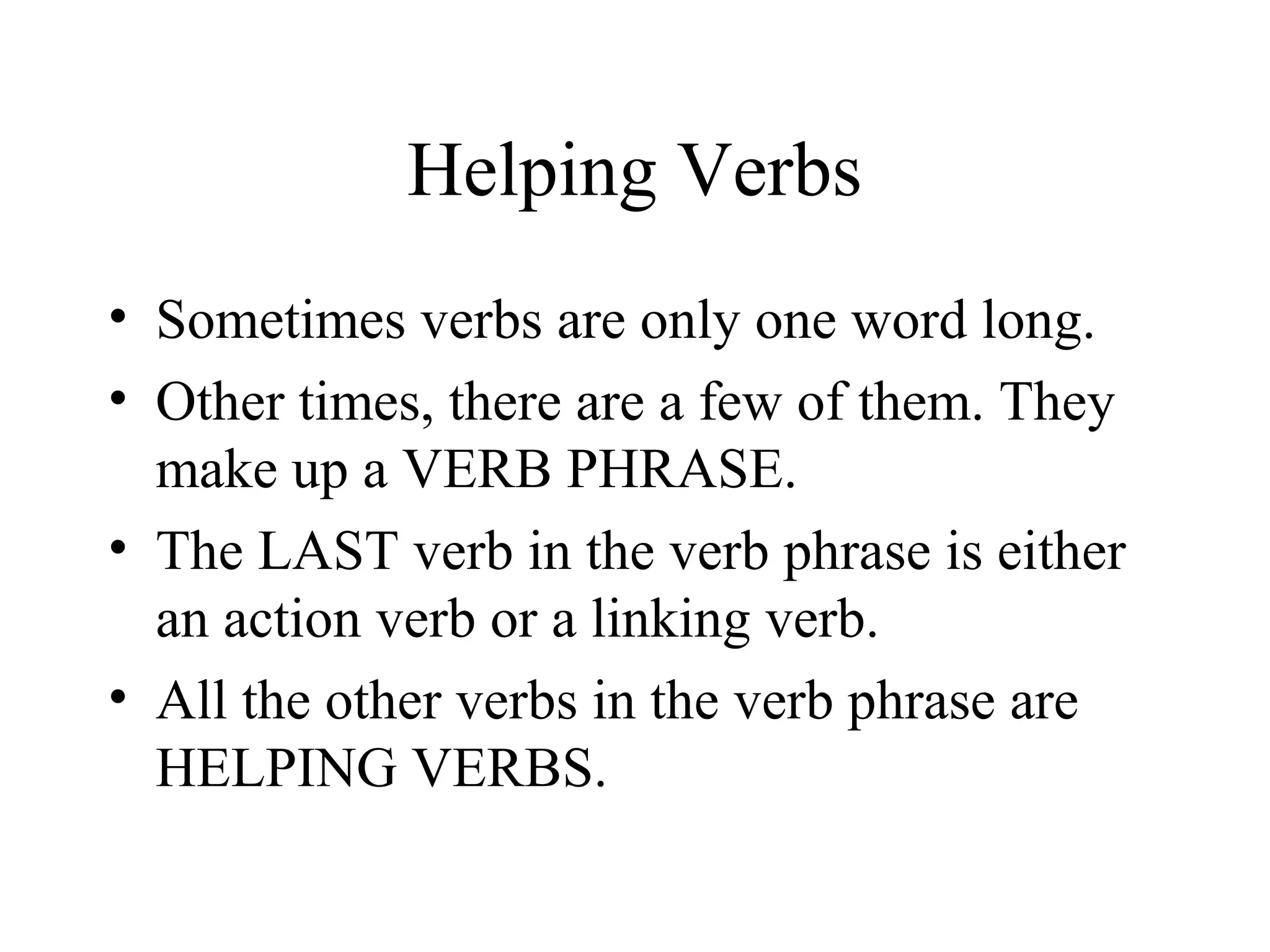 Helping verbs | PPT
