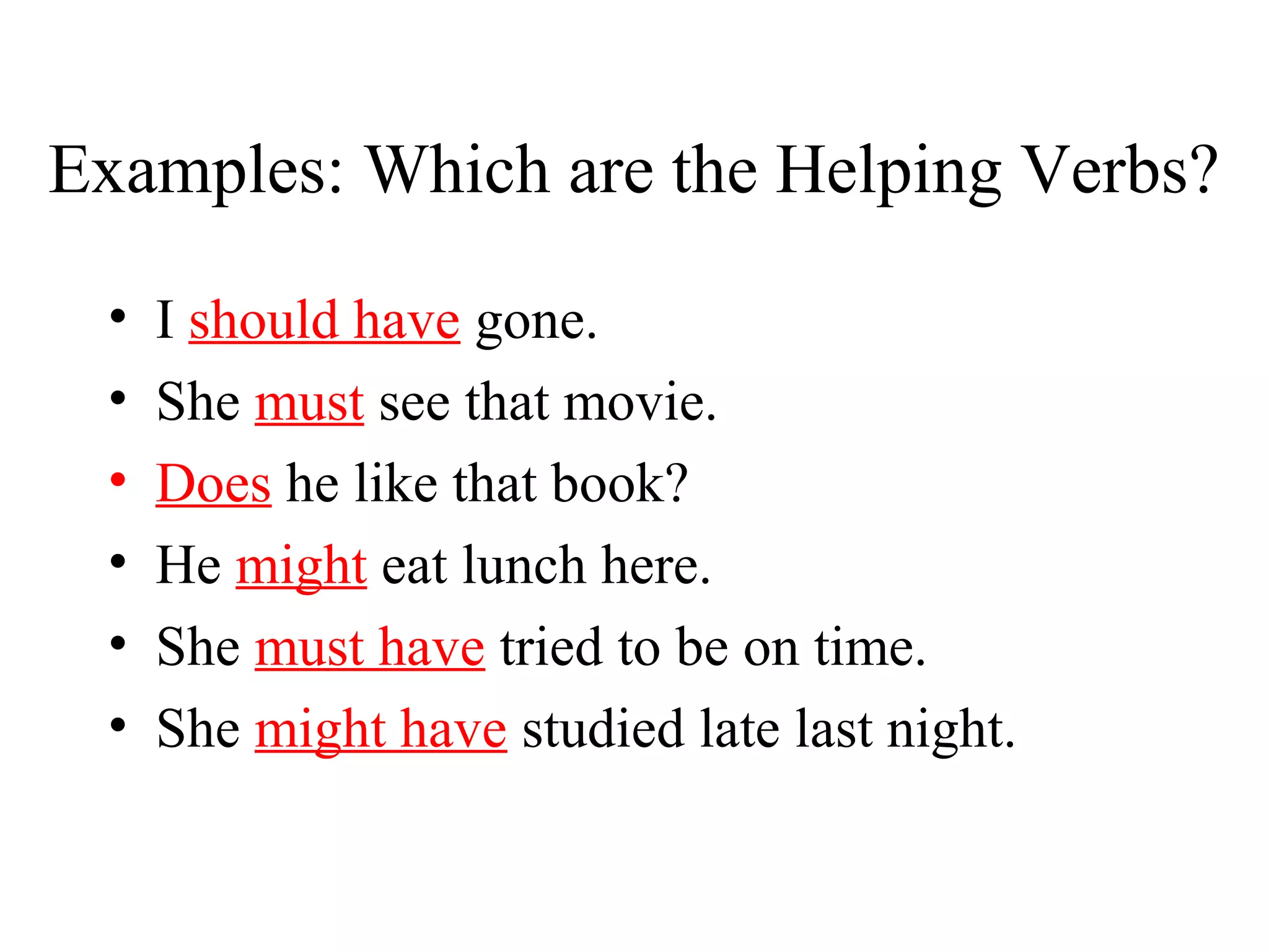 Helping verbs | PPT