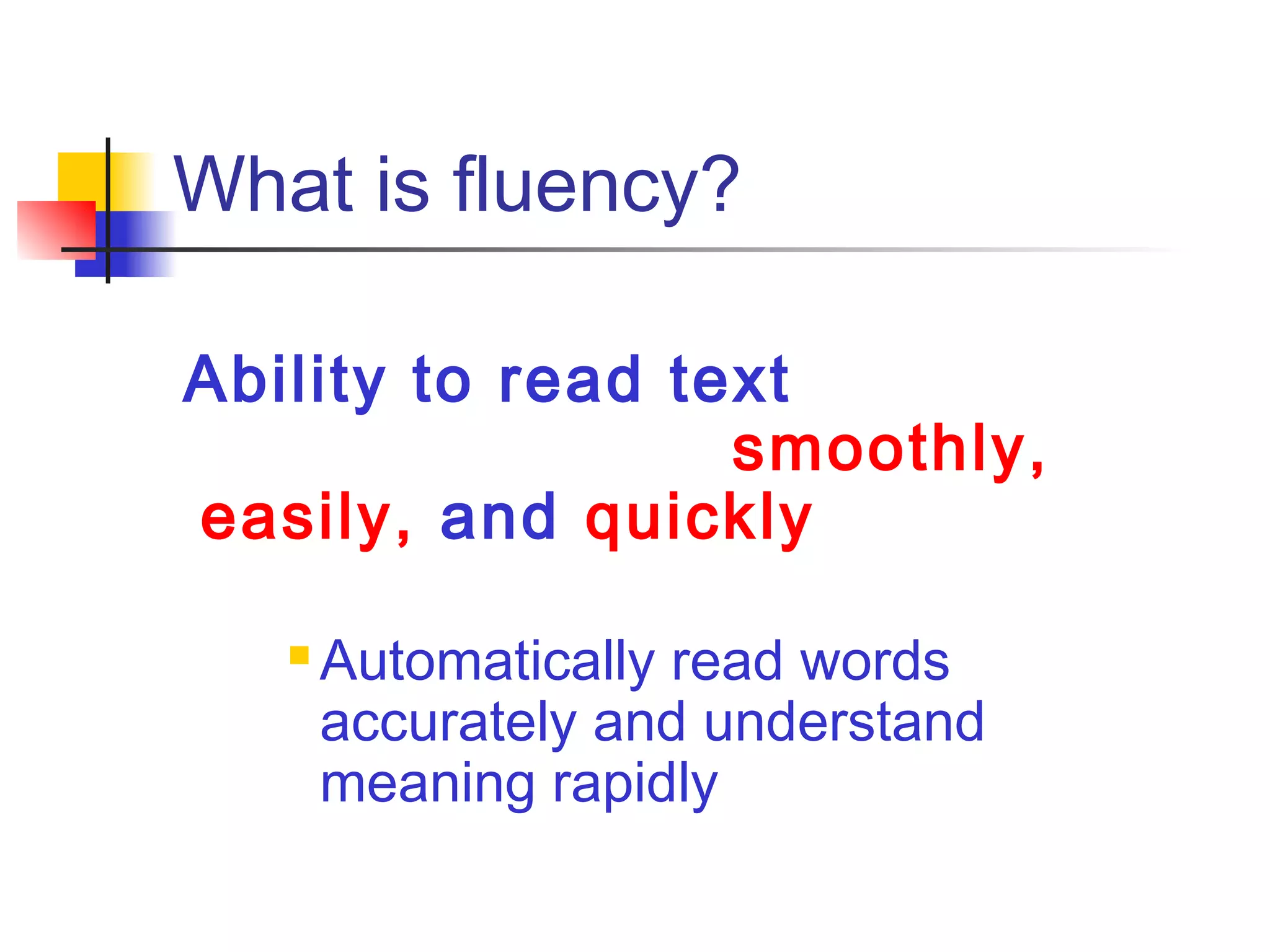 Helping your child with english reading fluency | PPT