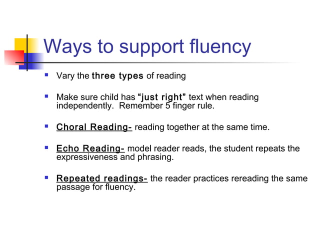 Helping your child with english reading fluency | PPT