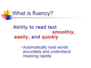 Helping your child with english reading fluency | PPT | Education