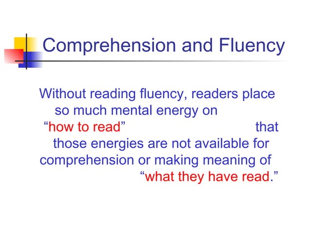Helping your child with english reading fluency | PPT