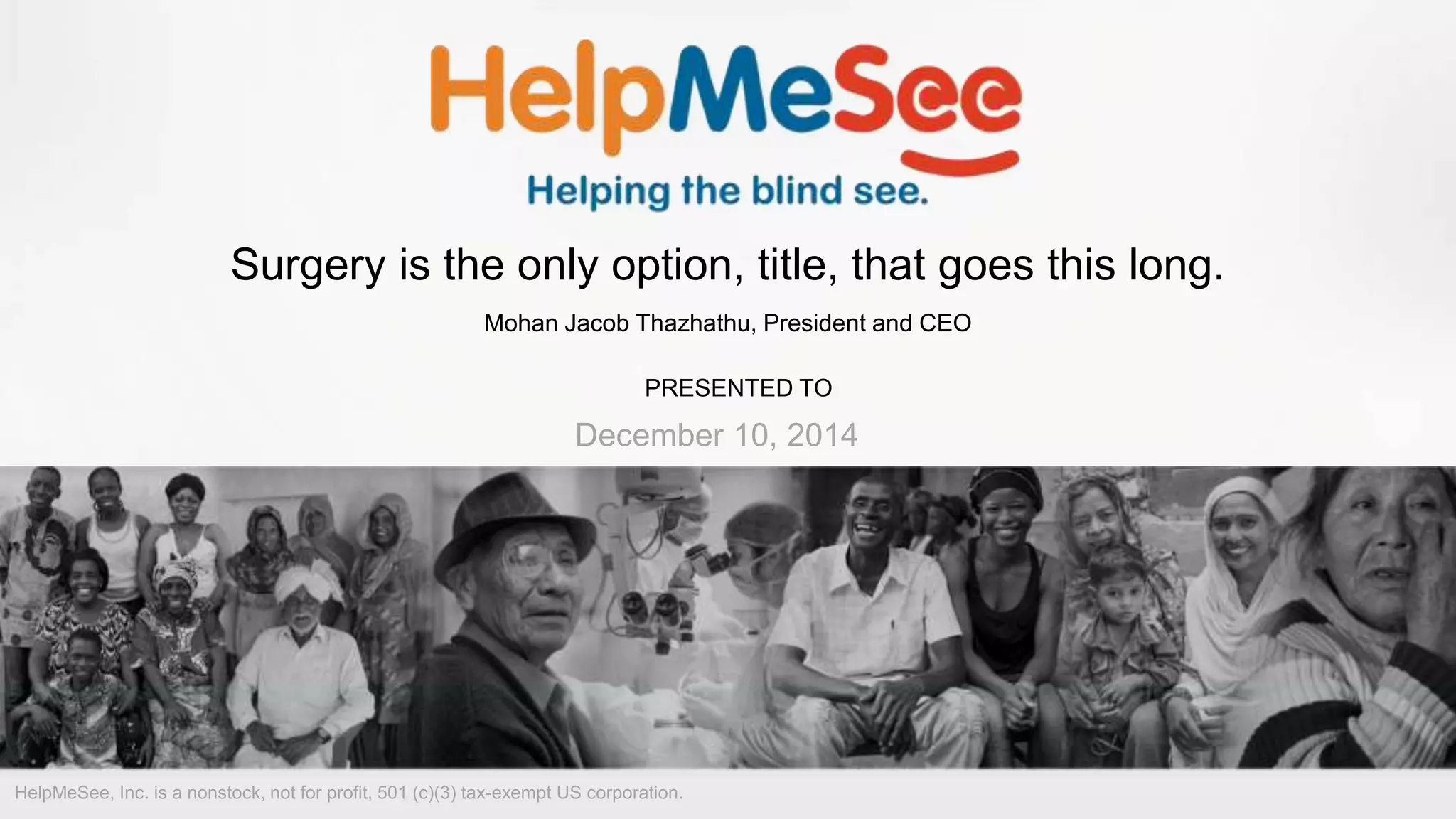 Help Me See PPT Deck design | PPT