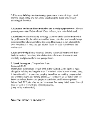 Help my voice cracks after singing | DOCX