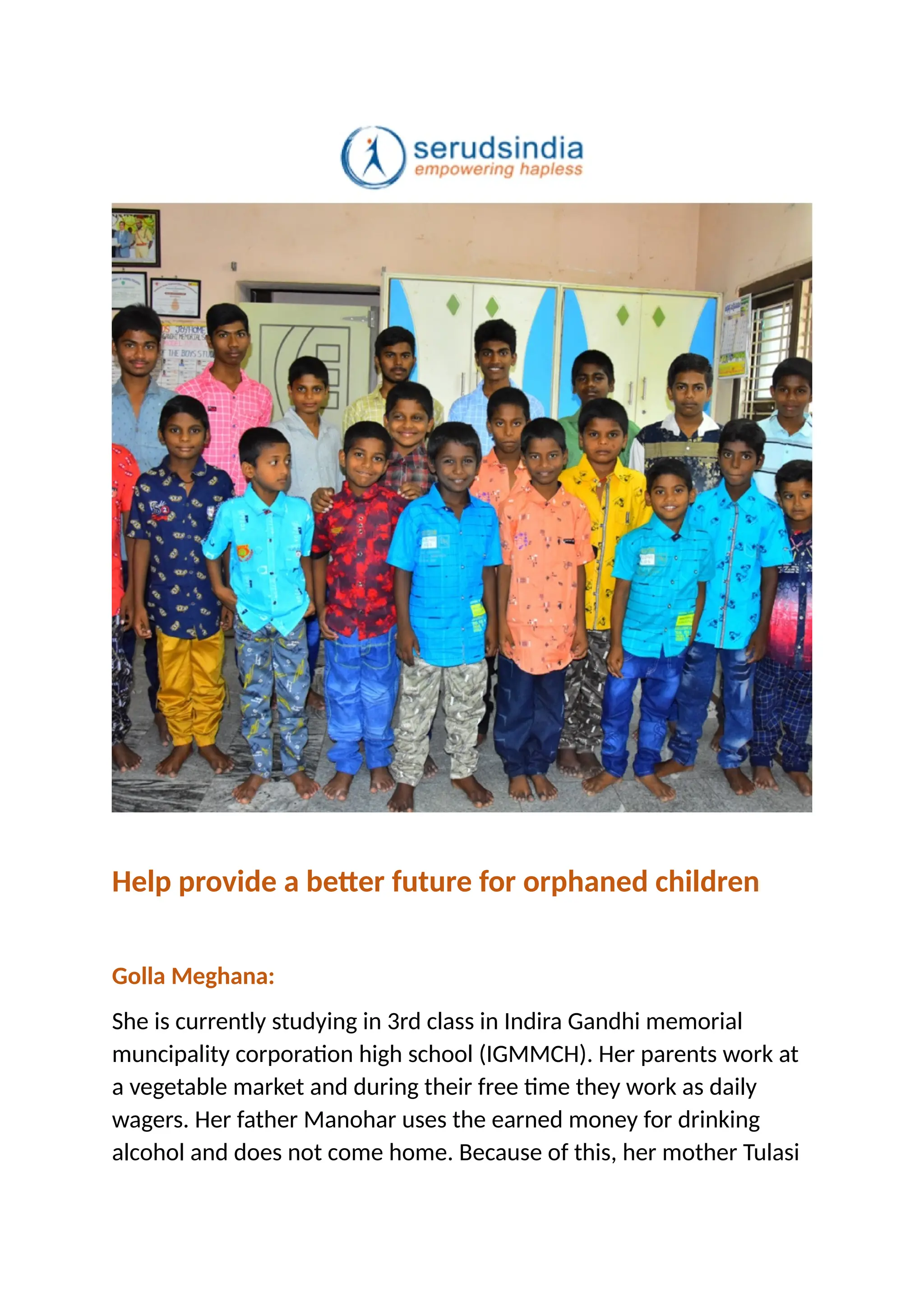 Help provide a better future for orphaned children | PDF