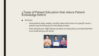 Help Reduce Patient Knowledge Deficit | PPTX
